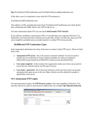 File transfer protocol | DOCX | Computer Networking | Computing