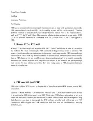 File transfer protocol | DOCX | Computer Networking | Computing