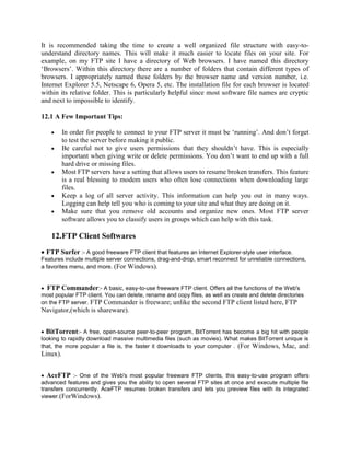 File transfer protocol | DOCX | Computer Networking | Computing
