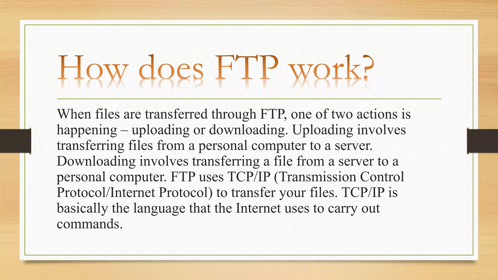File transfer protocol | PPTX