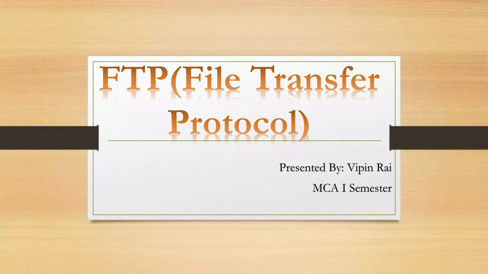 File transfer protocol | PPT
