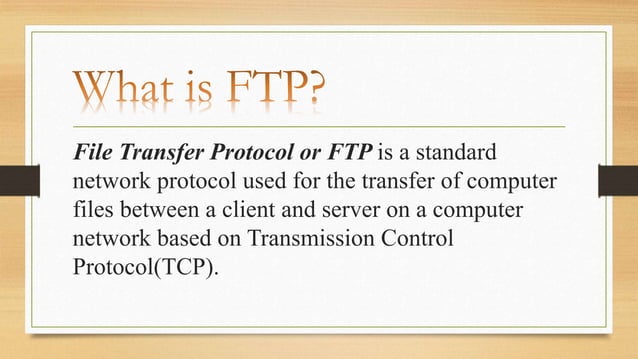 File transfer protocol | PPTX