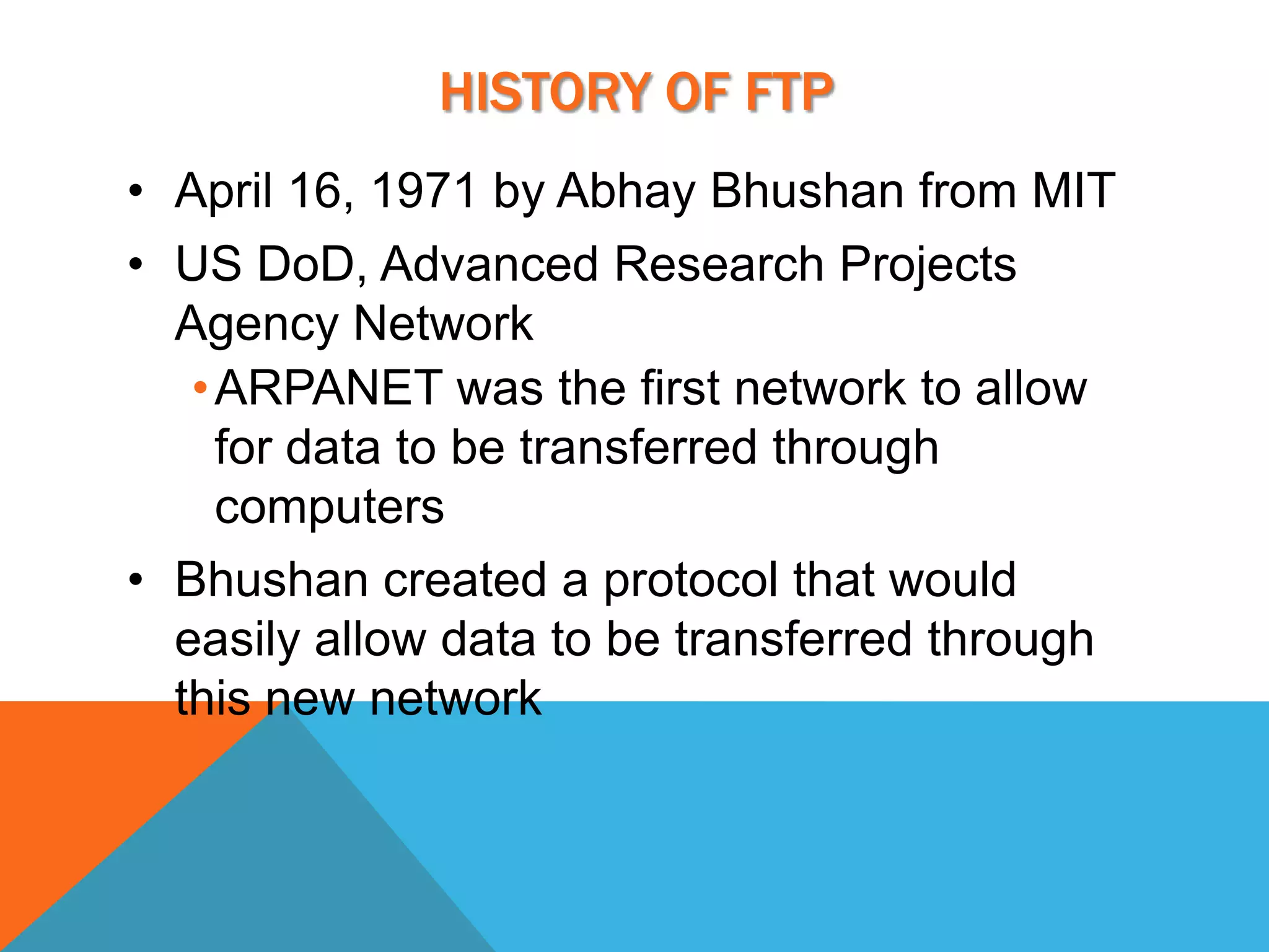 File transfer protocol (ftp) | PPTX