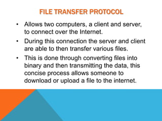 File transfer protocol (ftp) | PPTX