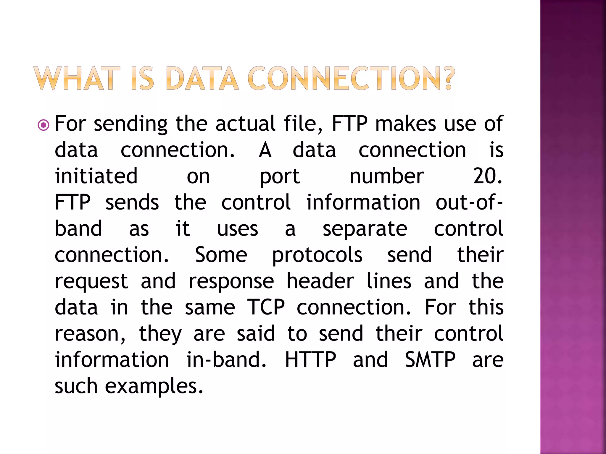 File transfer protocol (ftp) in application | PPT | Free Download
