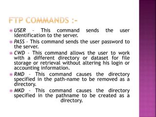 File transfer protocol (ftp) in application | PPT