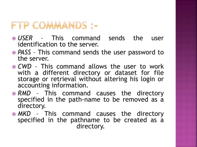 File transfer protocol (ftp) in application | PPT
