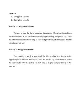 File transfer using cryptography techniques | DOC