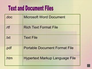 File Type Extn | PPT