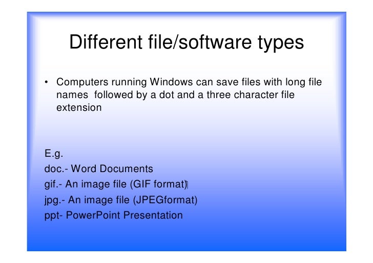 File types