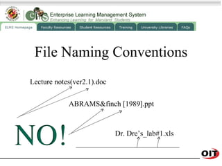 Filetypes and conventions | PPT
