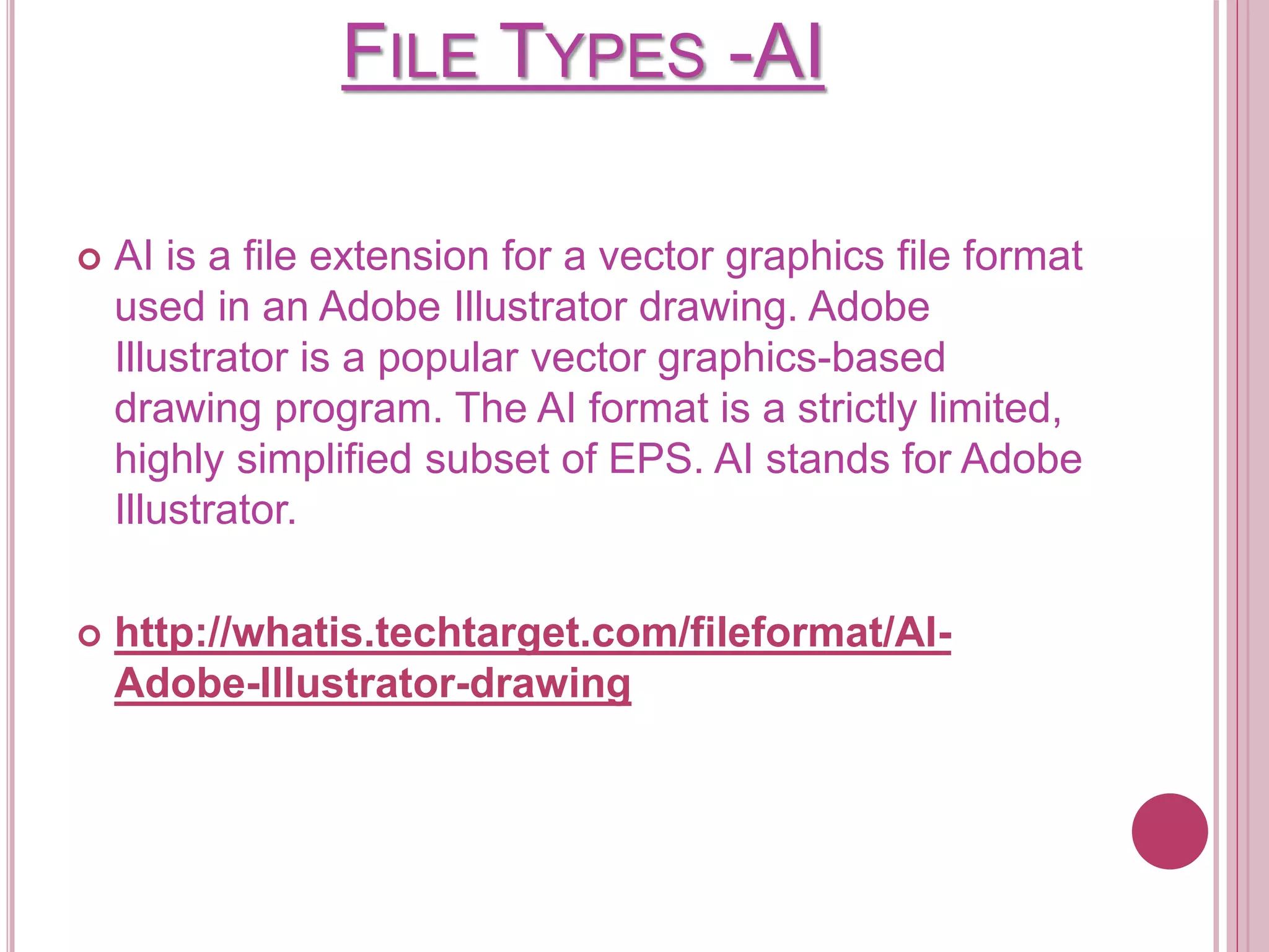 File types, photoshop | PPTX