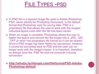 File types, photoshop | PPTX