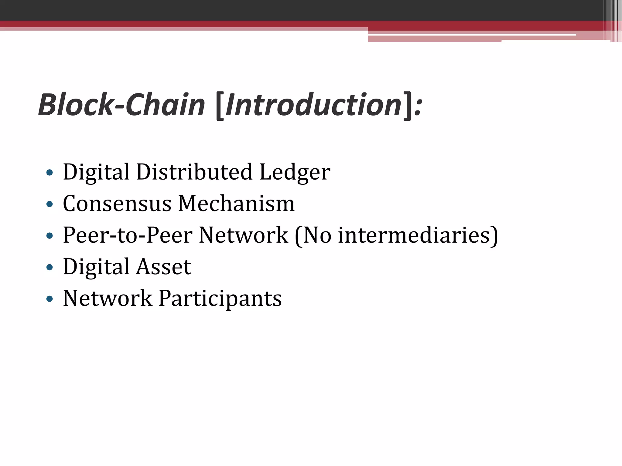 Block Chain Cloud Technology | PPTX