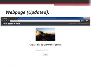 Block Chain Cloud Technology | PPTX