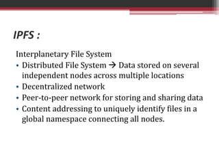 Block Chain Cloud Technology | PPTX