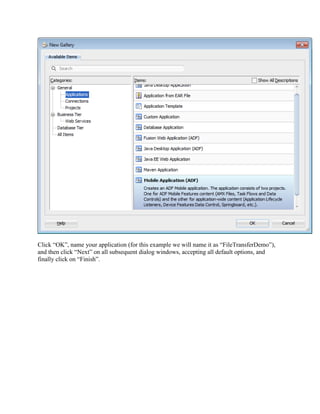 File upload in oracle adf mobile | PDF