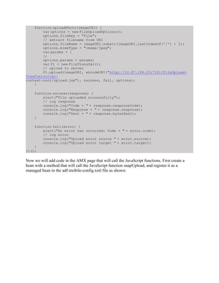 File upload in oracle adf mobile | PDF