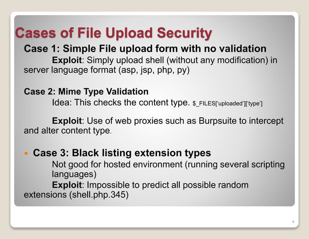 File upload vulnerabilities & mitigation | PPTX | Internet | Computing