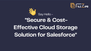 FileZIPO - Cost- effective cloud storage solution for salesforce | PPTX | Operating Systems ...
