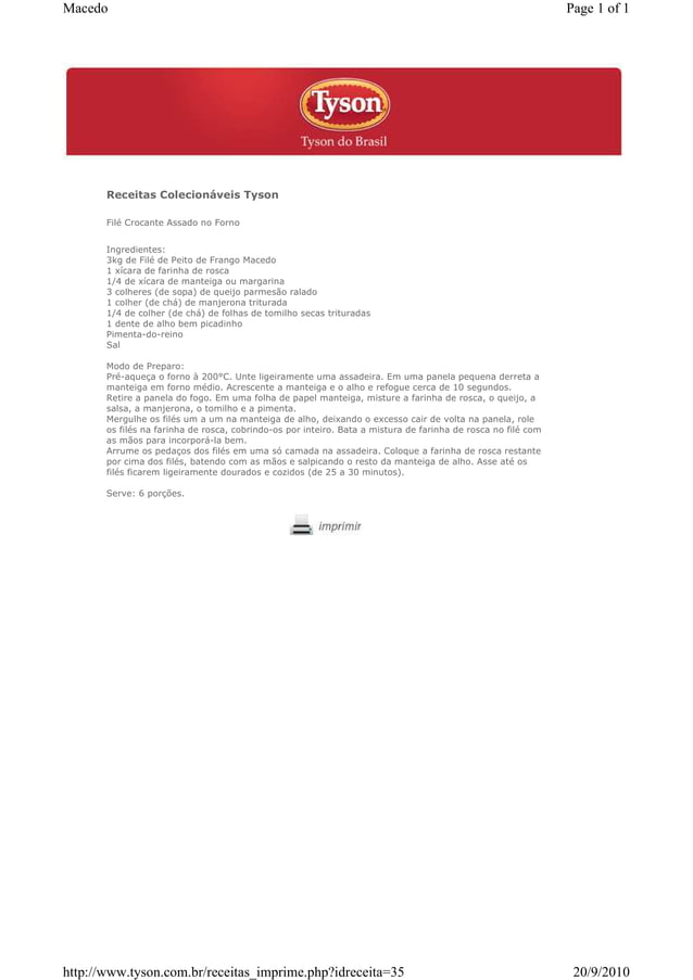 Filé Frango Crocante Assado No Forno Pdf