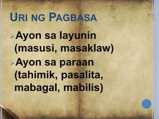 Pagbasa | PPTX