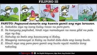 FILIPINO 3 - QUARTER 4 - PAGBUO NG BUOD O LAGOM TUNGKOL SA KWENTONG ...