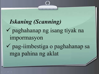 ang sining ng pagbasa | PPTX