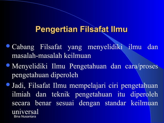 filsafat Ilmu | PPT