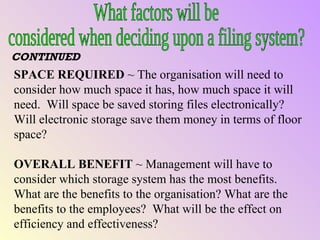 Standard Grade Administration - Storage and Retrieval of Information | PPT