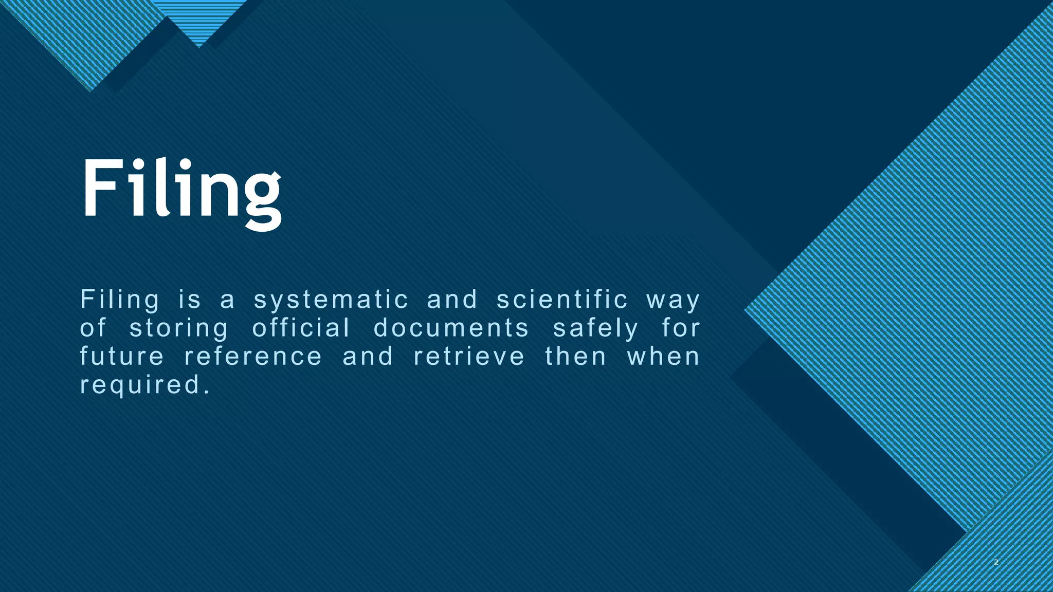 Filing and indexing | PPTX