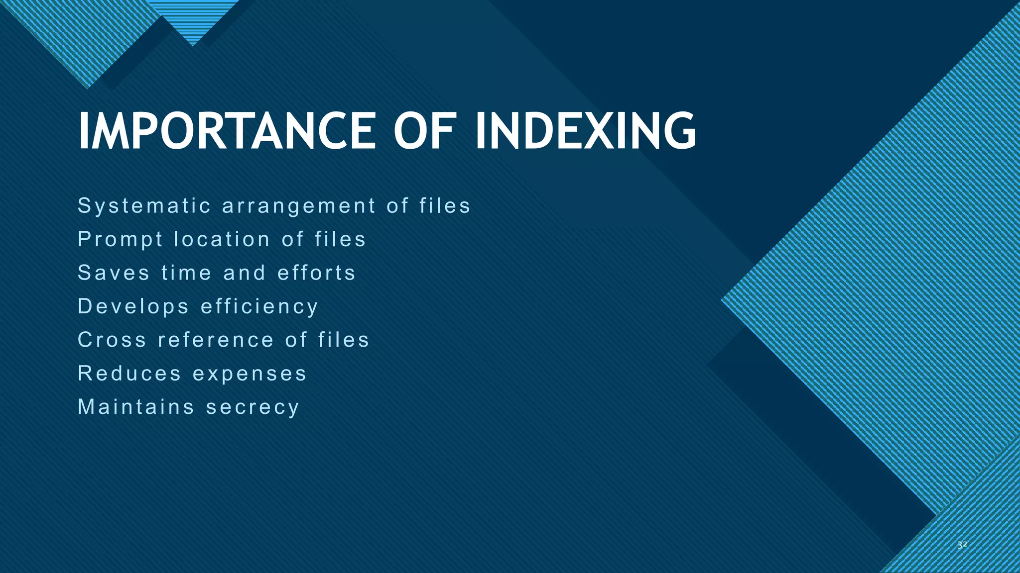 Filing and indexing | PPTX