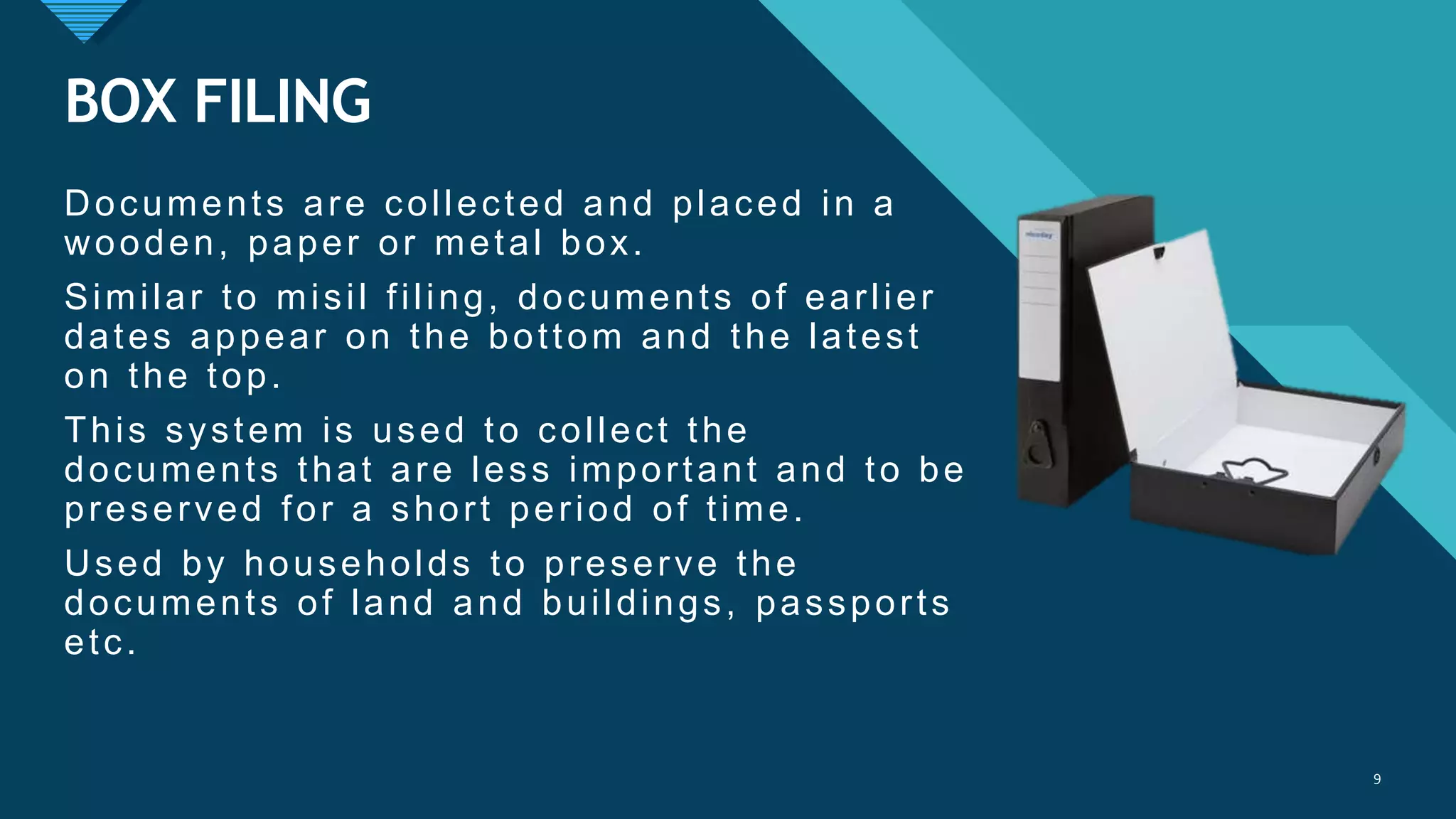 Filing and indexing | PPTX