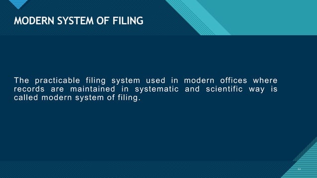 Filing and indexing | PPTX