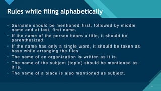 Filing and indexing | PPTX