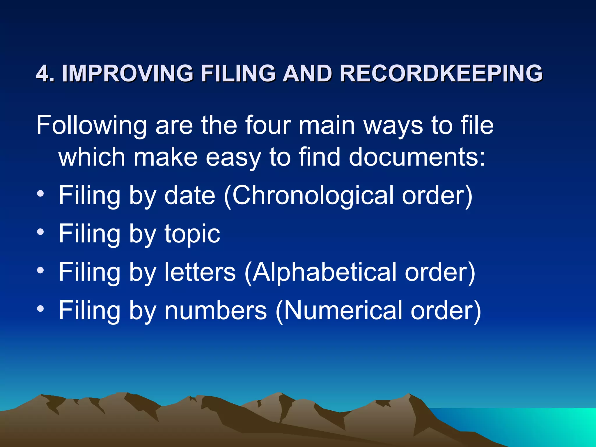 Filing and record keeping | PPT