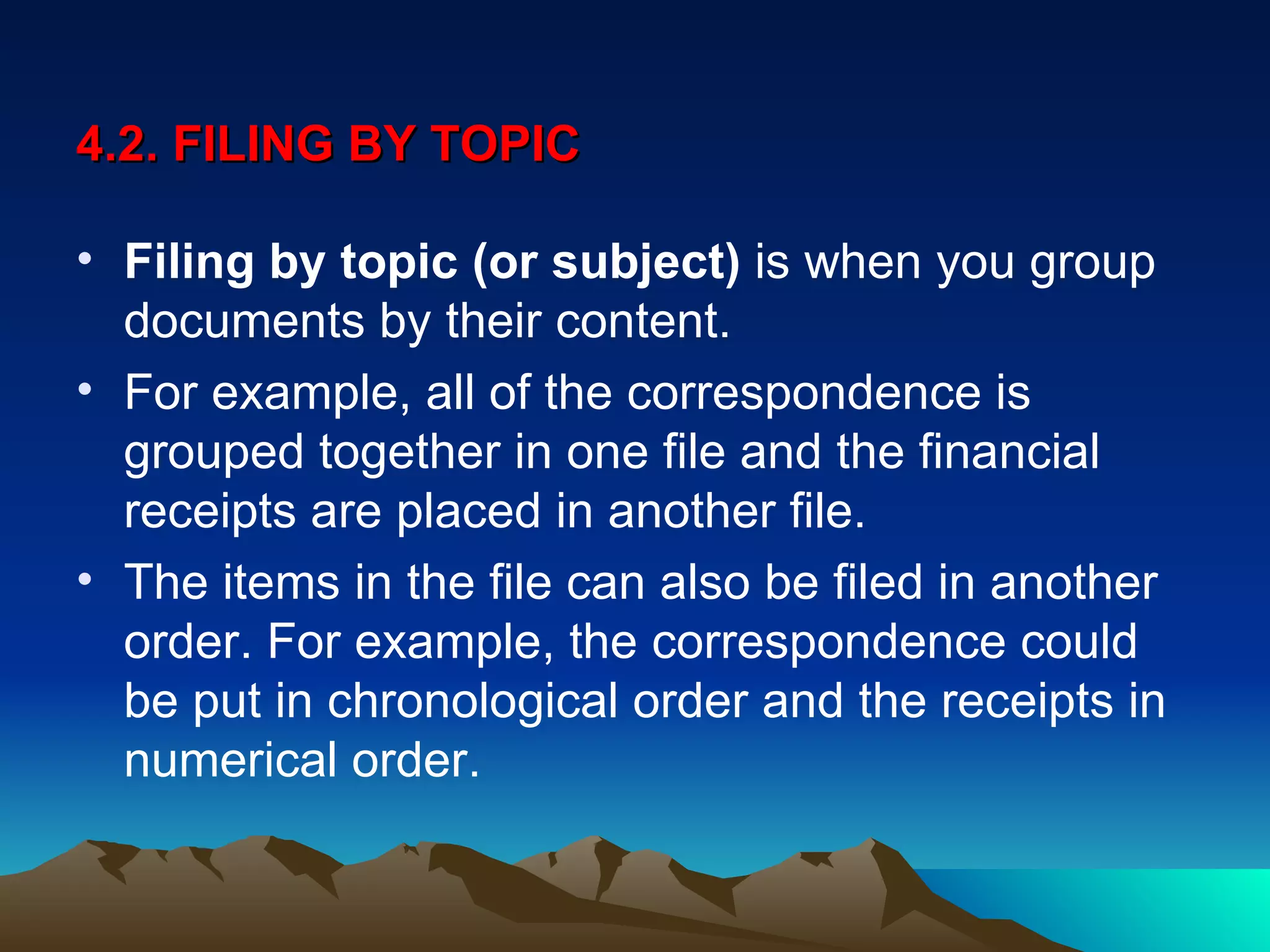 Filing and record keeping | PPT