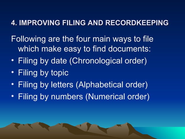 Filing and record keeping | PPT