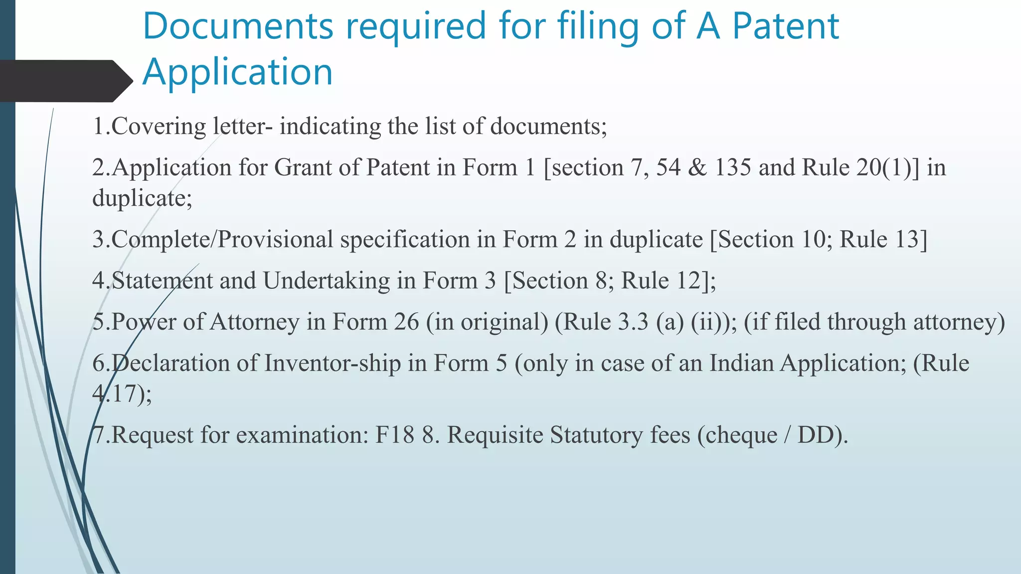 Filing a patent application | PPTX