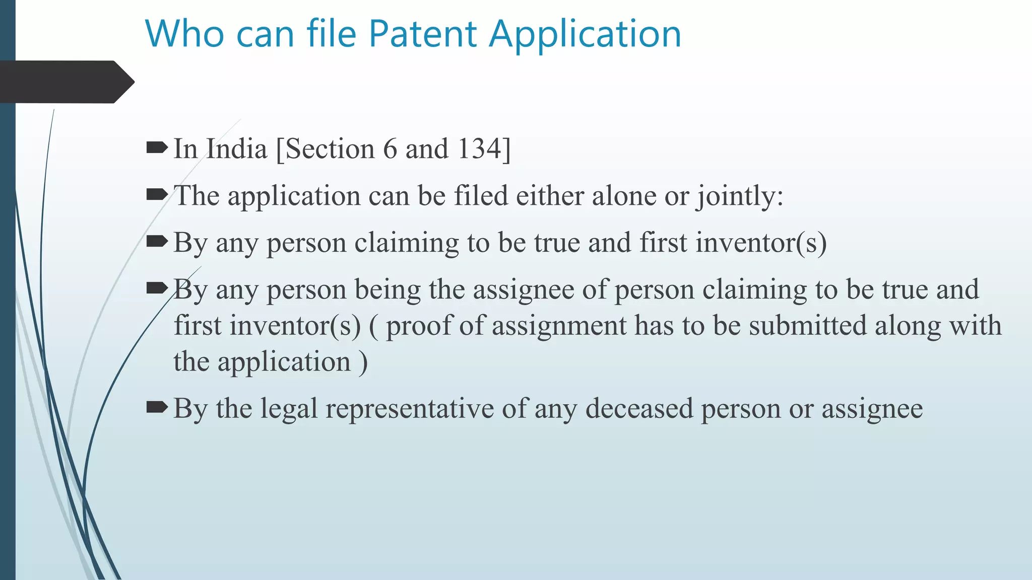 Filing a patent application | PPTX