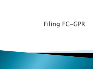 Filing FCGPR | PPTX