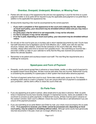 Understanding the New Filing Fee Requirements in Civil Cases (HB 2287 ...