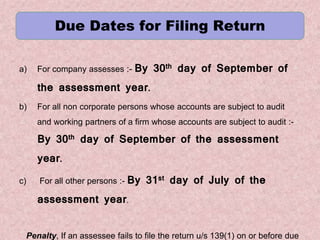 Filing of income tax return including e filing - sanjeev copy | PPT