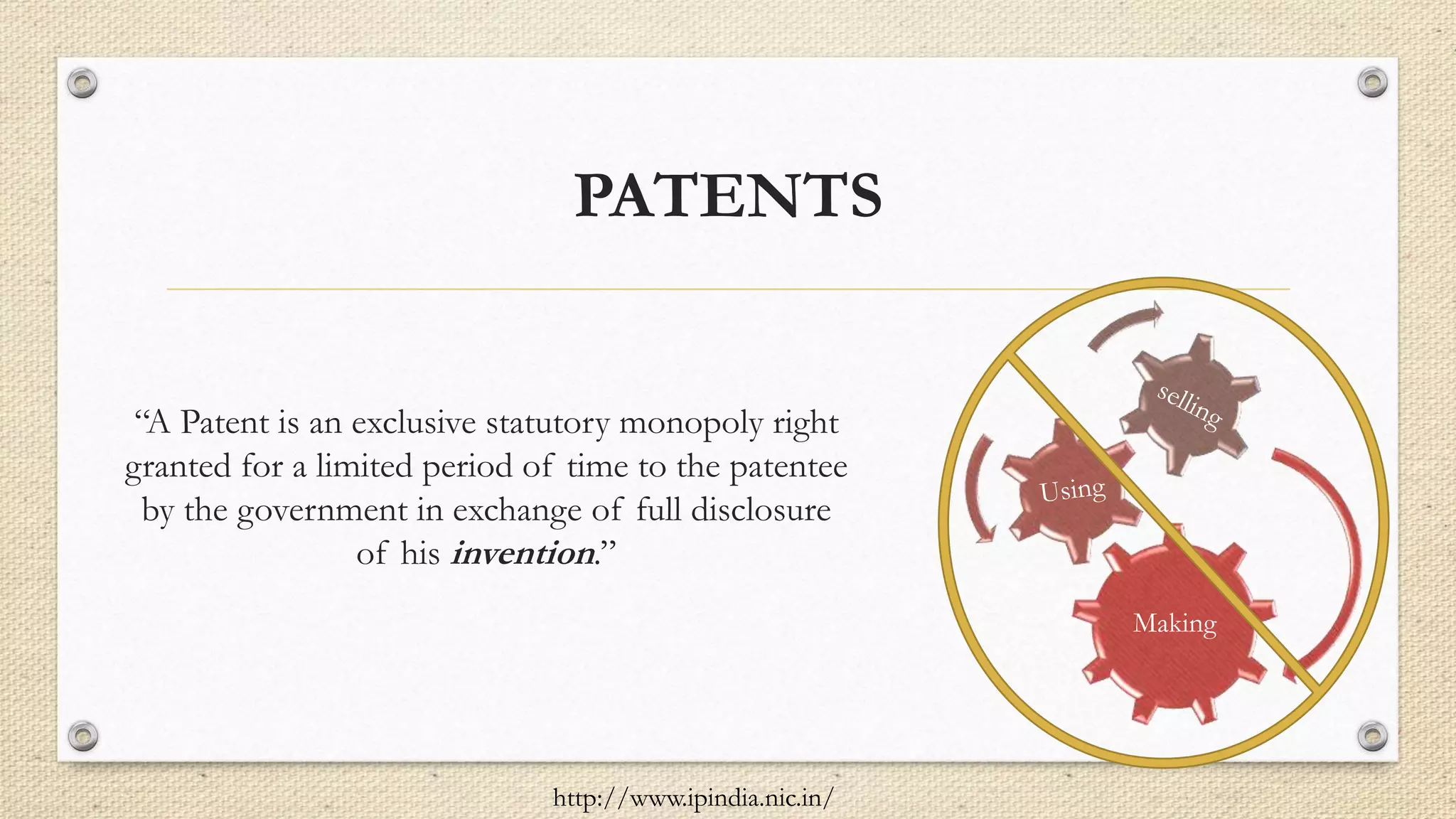 Filing of Patent in India | PPTX | Legal Services Industry | Industries