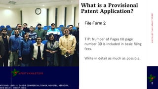 FIRST Provision OF FILING PATENT FOR TECHNOLOGY IS # ...