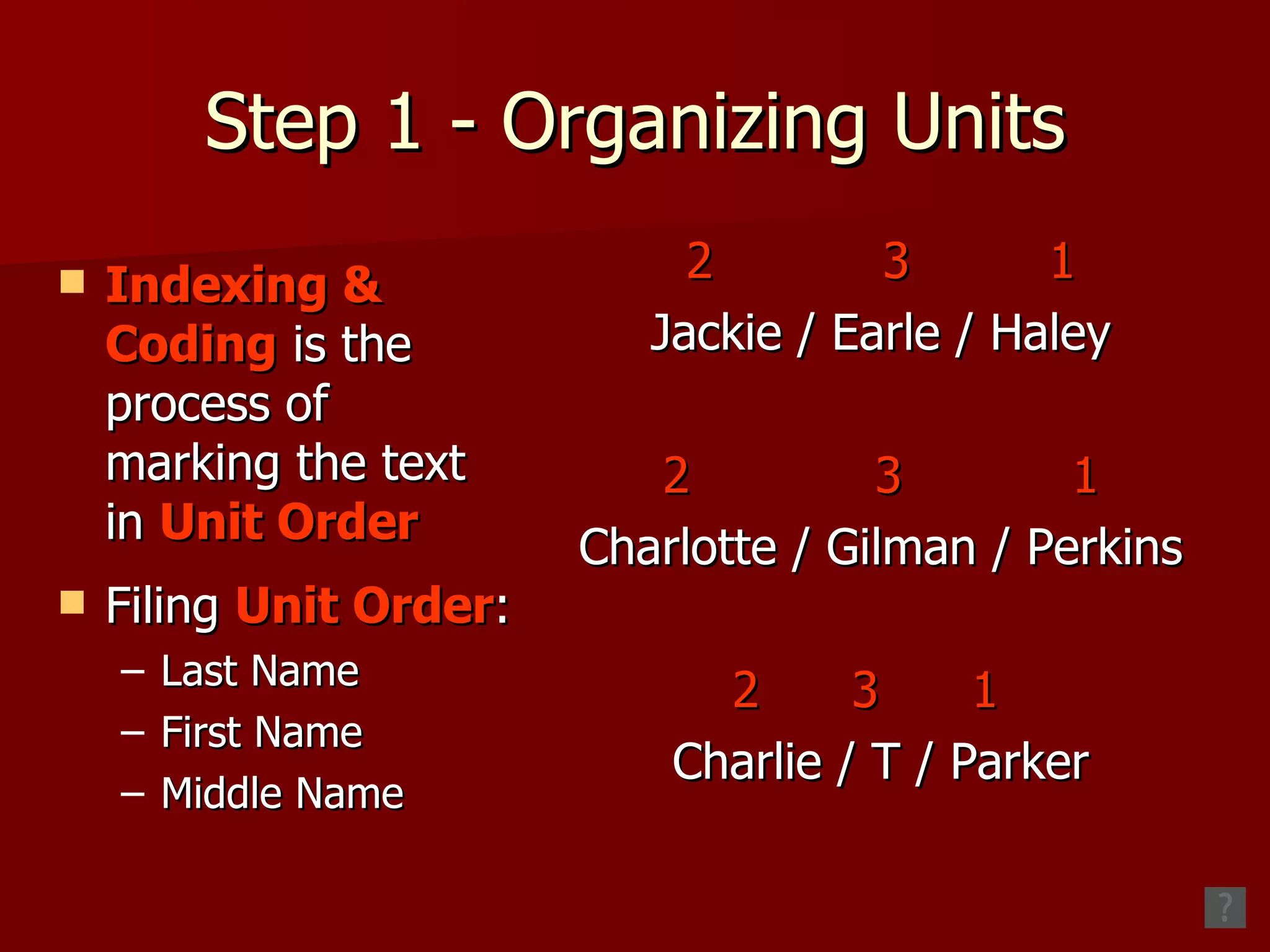 Filing Vocabulary & Rules 1 5 | PPT
