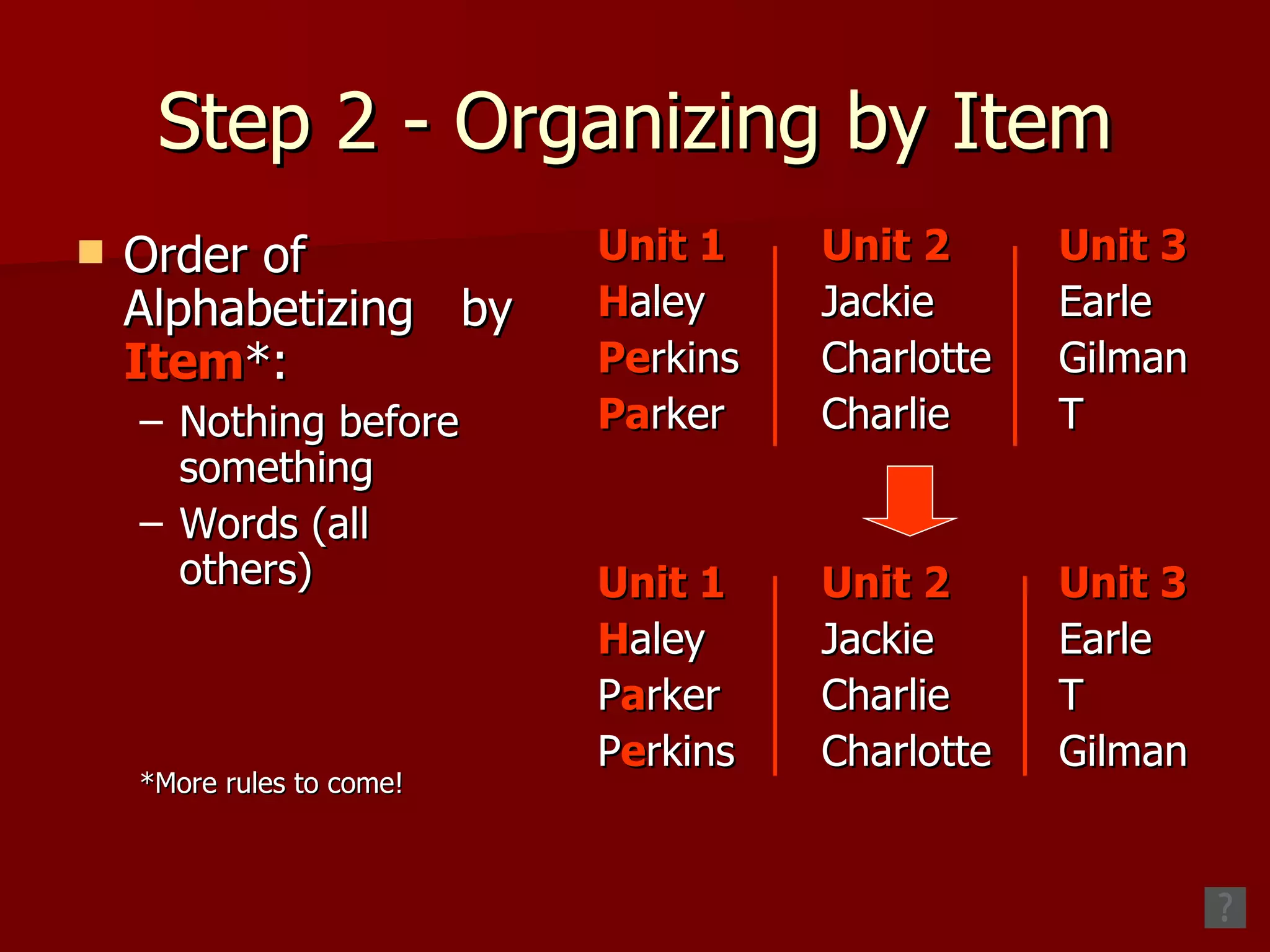 Filing Vocabulary & Rules 1 5 | PPT