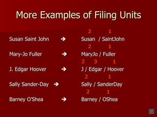 Filing Vocabulary & Rules 1 5 | PPT
