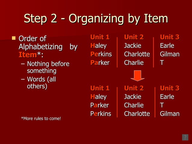 Filing Vocabulary & Rules 1 5 | PPT