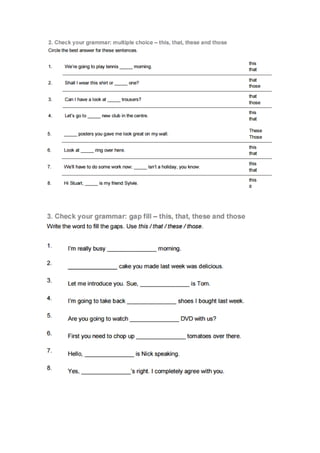English Test - 7th grade | PDF